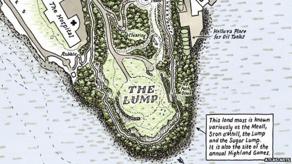 Artist creates new maps of Skye and Portree - BBC News