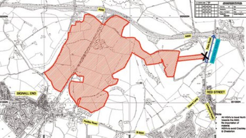 Bignall End open cast mine plan submitted to Staffordshire County ...