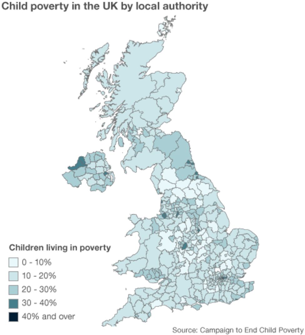 Campaign reveals 'wide disparity' in UK child poverty - BBC News