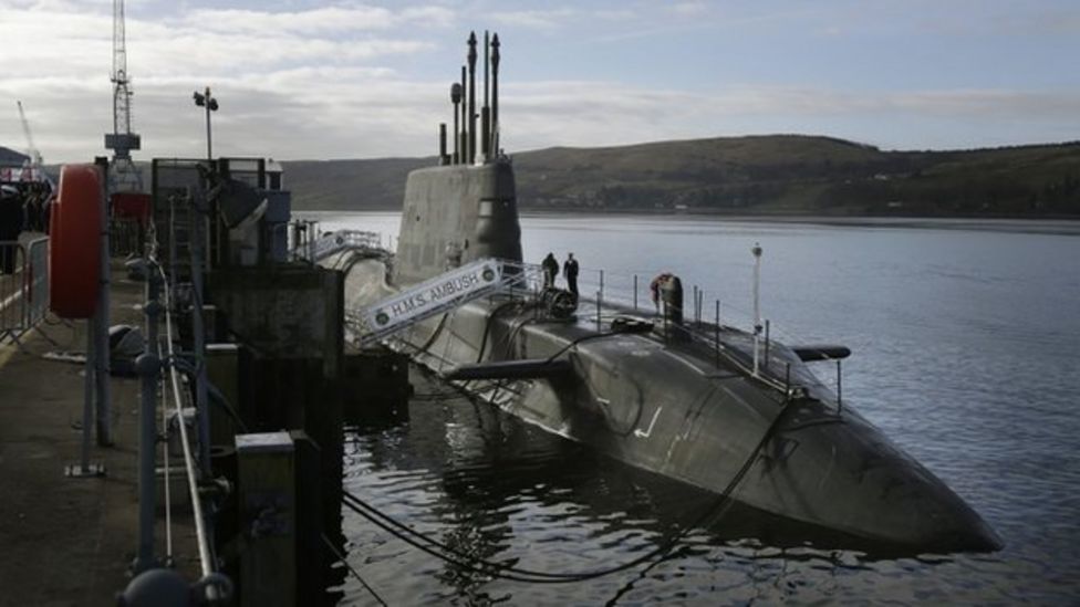 Attack submarine HMS Ambush joins fleet at Faslane - BBC News