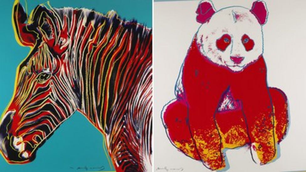 Andy Warhol Endangered Species prints up for auction - BBC News