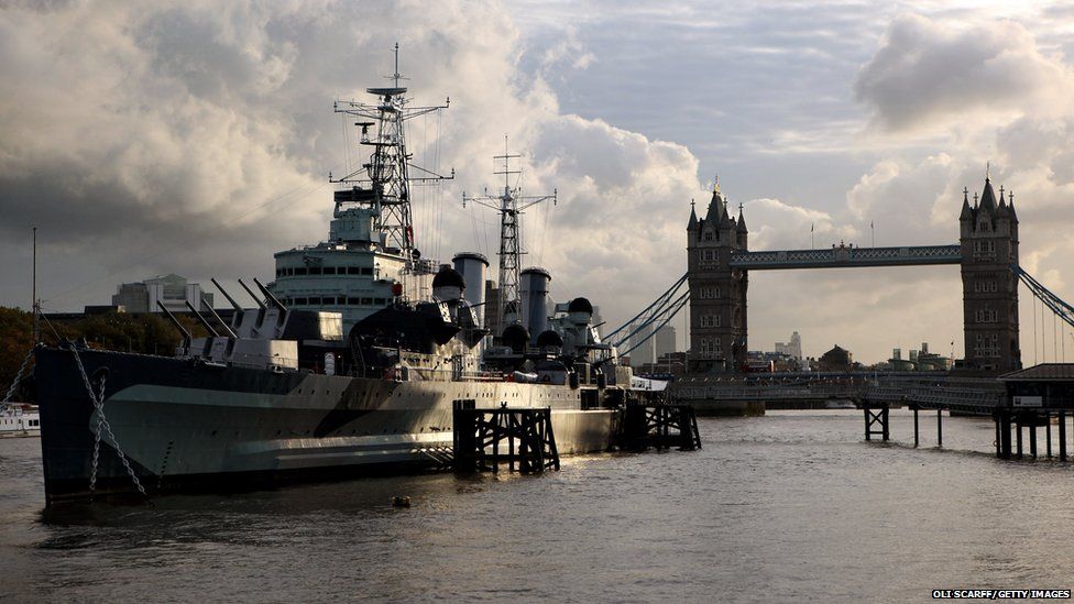 In pictures: HMS Belfast at 75 - BBC News