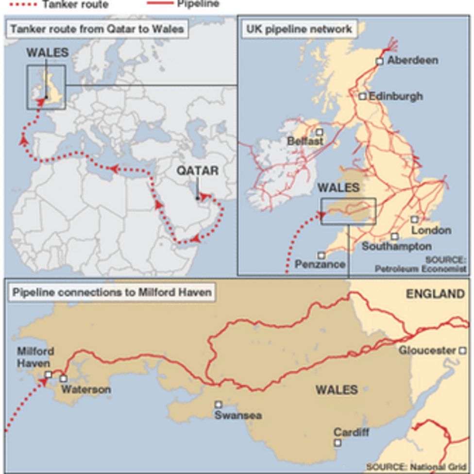 Gas tanker Zarga docks at Milford Haven to top up supply - BBC News