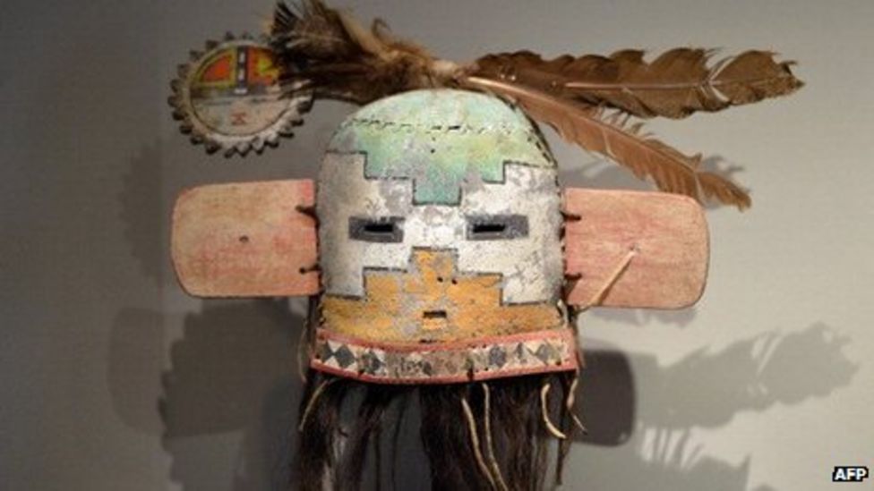 Hopi tribe masks fetch record prices at Paris auction - BBC News