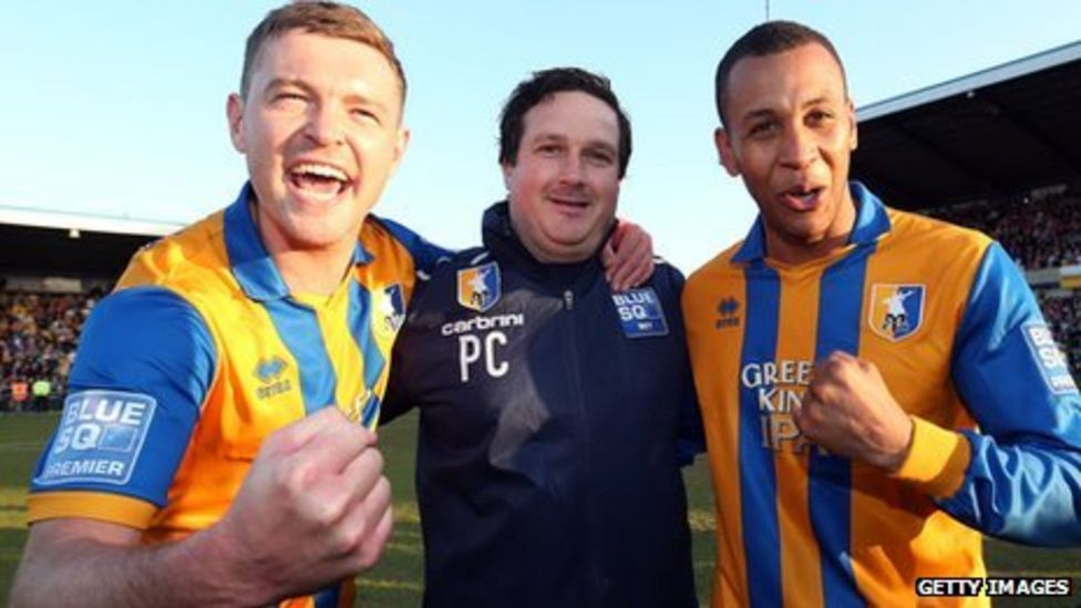 Mansfield Town celebrates Football League return - BBC News