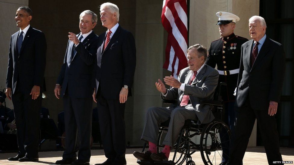 In pictures: Opening of George W Bush Library - BBC News