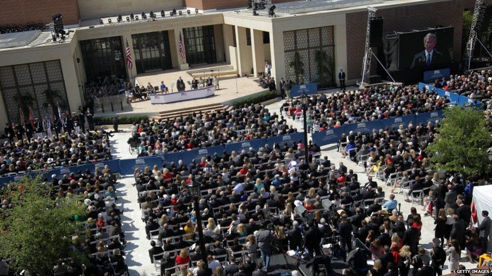 In pictures: Opening of George W Bush Library - BBC News