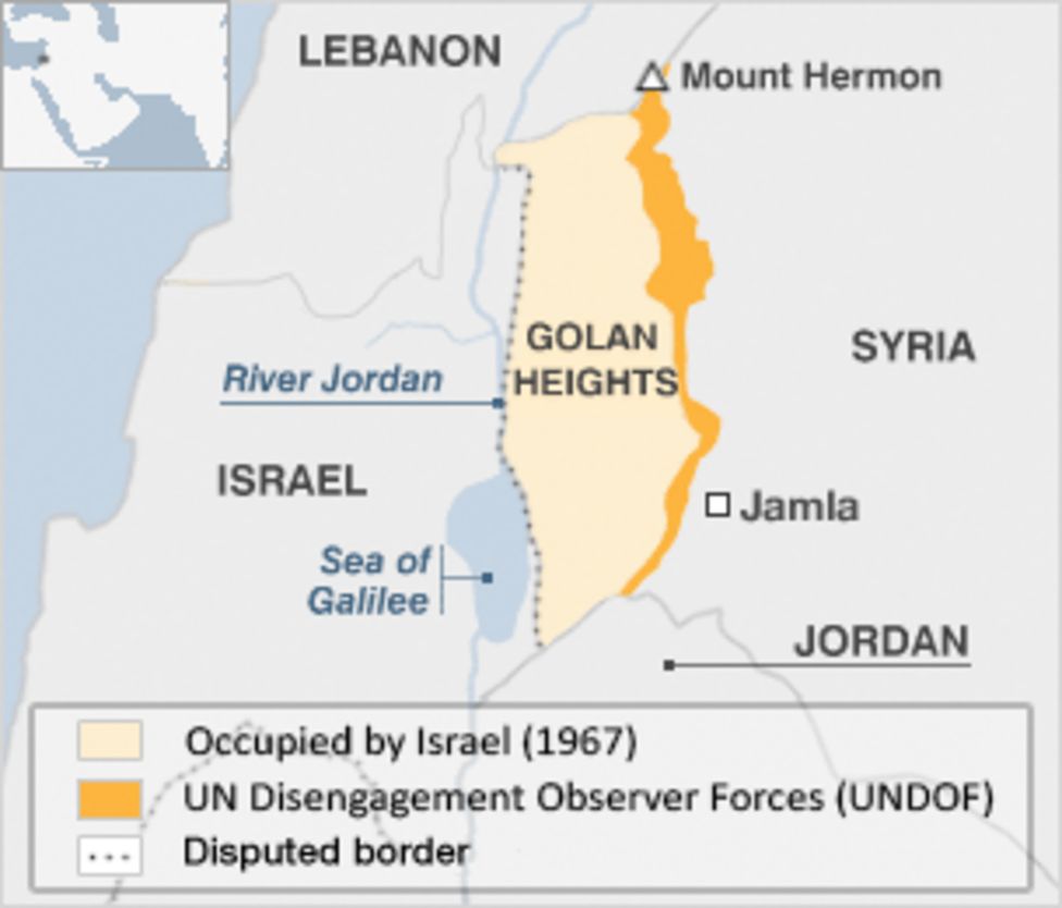 Israeli air strikes in Golan 'kill Syrian soldier' - BBC News