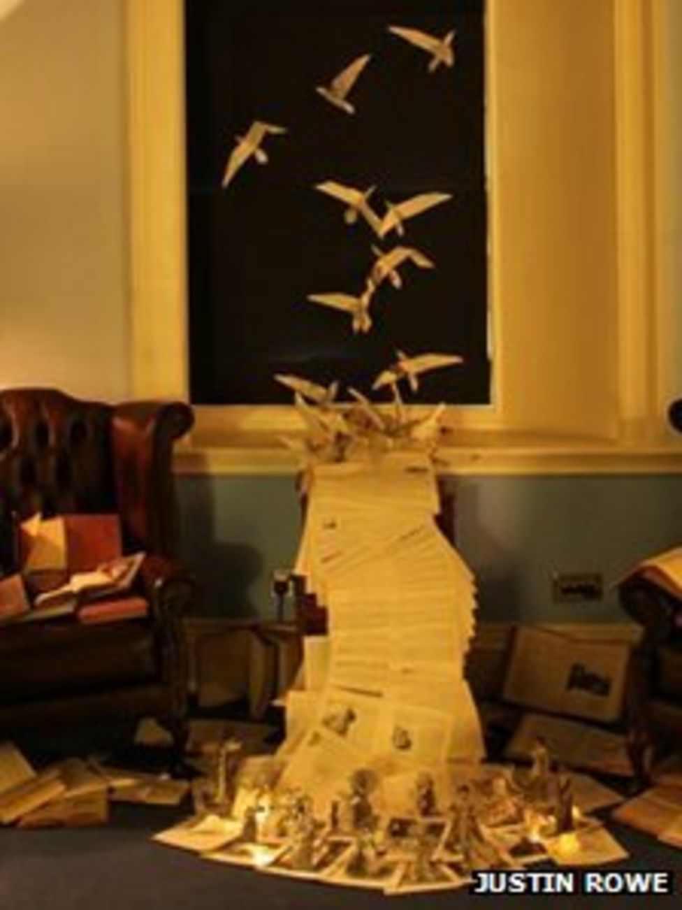 Justin Rowe book art opens British Academy Literature Week - BBC News