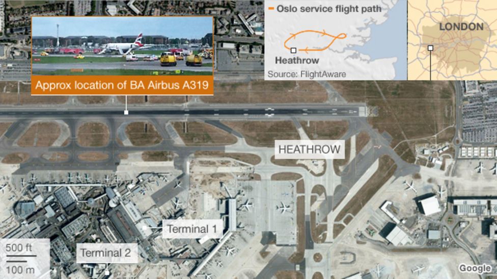 Plane 'fire' closes Heathrow runways - BBC News