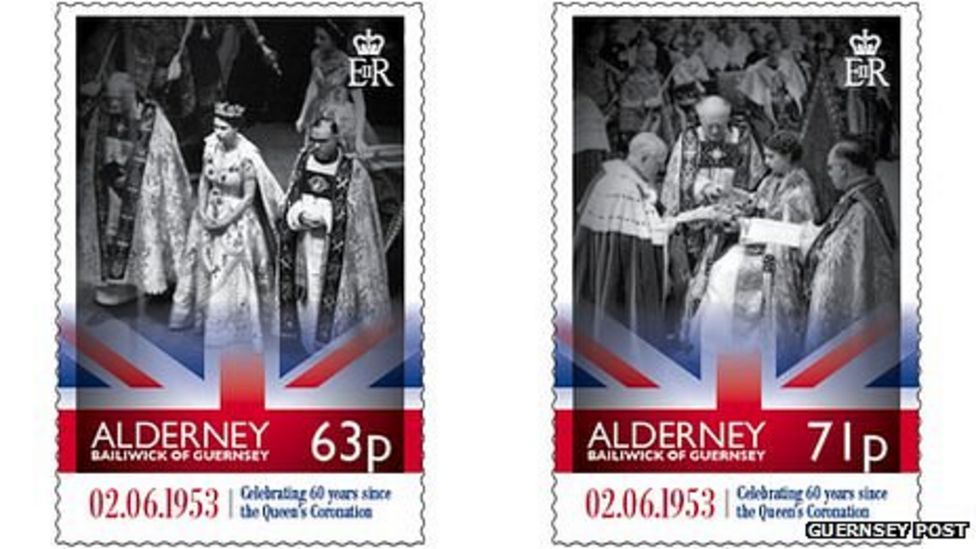 Alderney stamps celebrate Queen's coronation - BBC News
