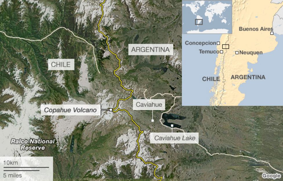 Argentina and Chile order evacuation of Copahue volcano - BBC News