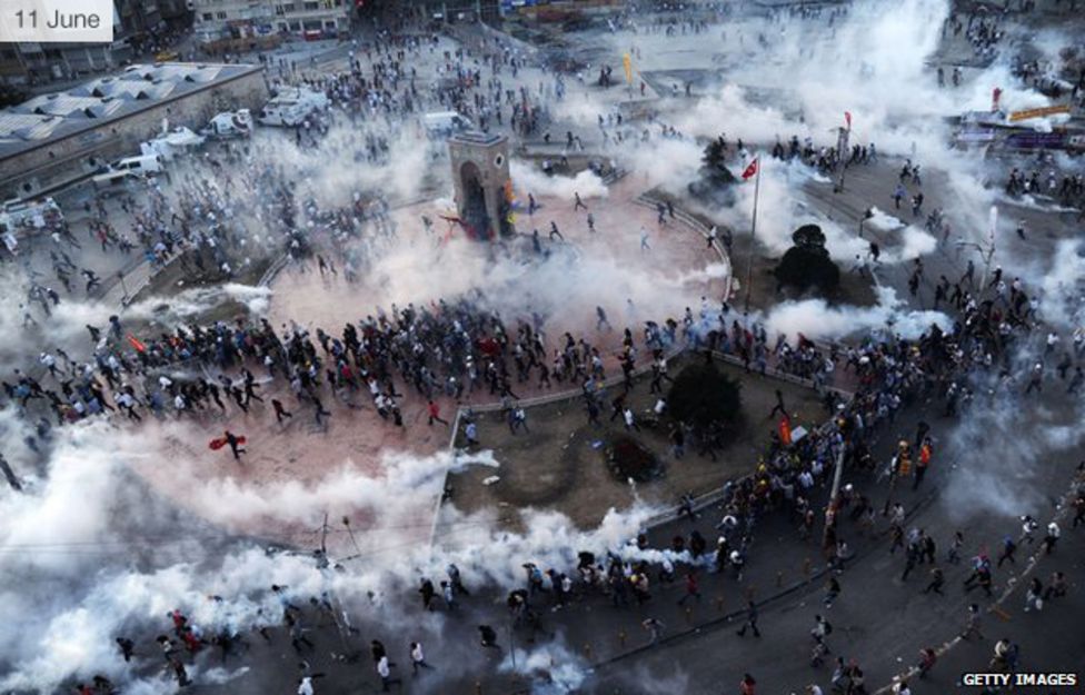Turkey protests: Uneasy calm in Istanbul's Taksim Square - BBC News