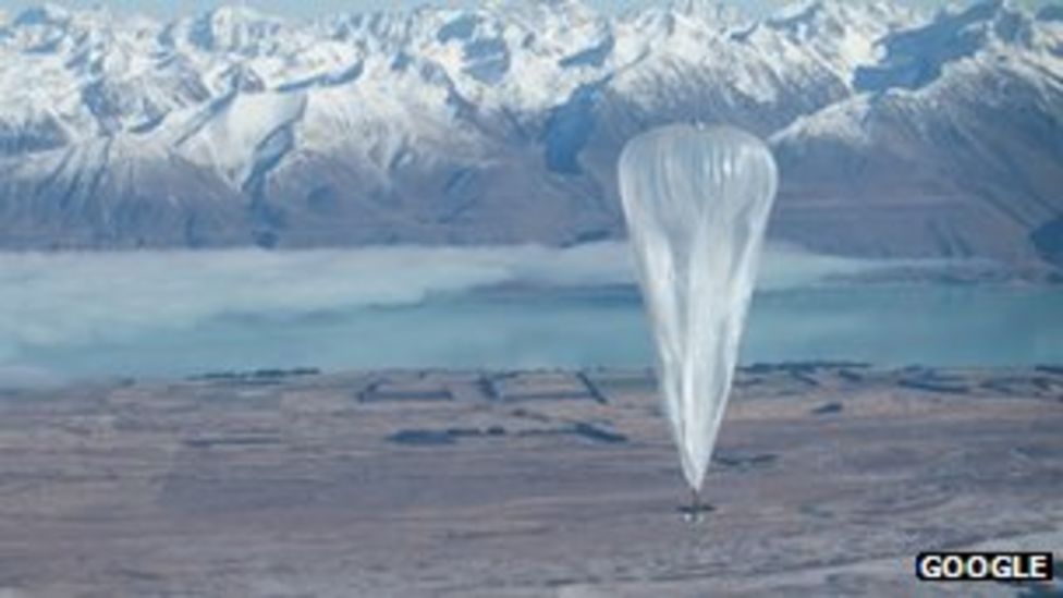 Google tests balloons to beam internet from near space - BBC News