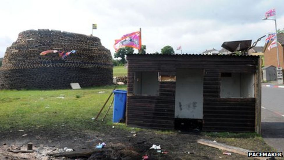 Huge bonfire in Ballyduff estate to be relocated - BBC News