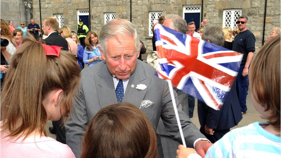 Charles and Camilla visit Caledon - BBC News