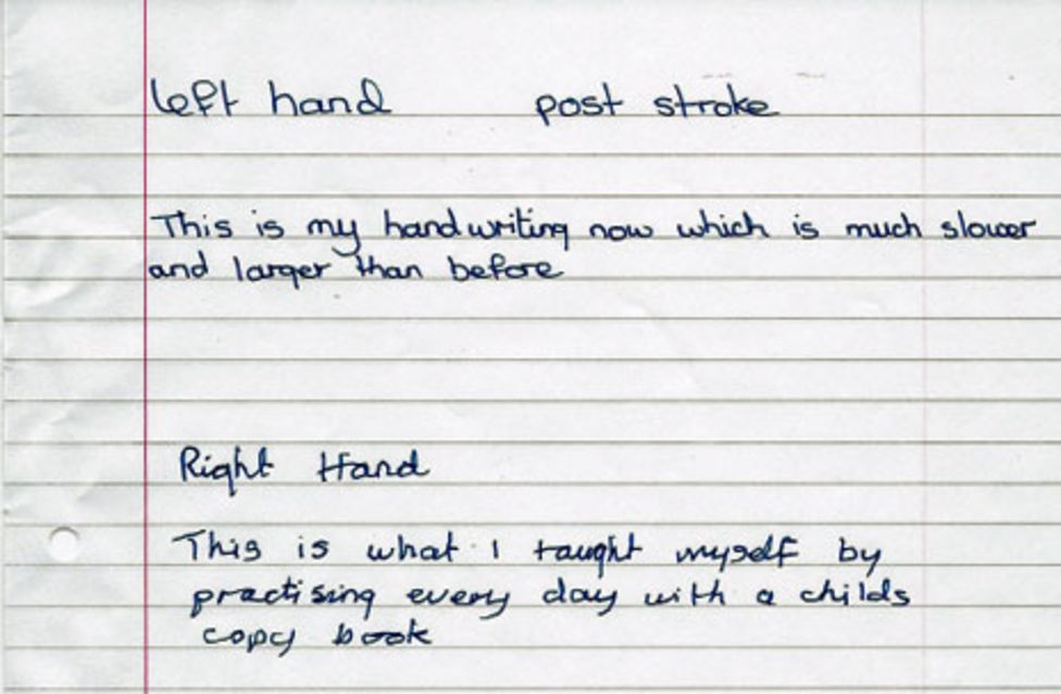 Learning to write with the wrong hand - BBC News