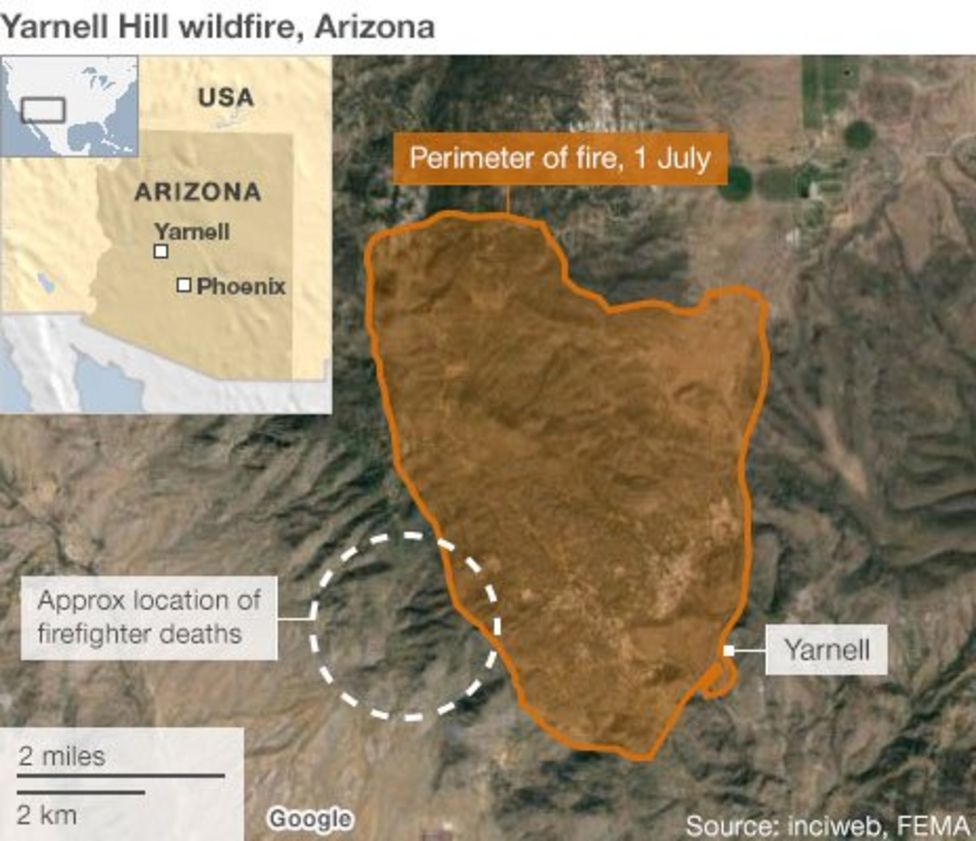 Yarnell fire hotshot deaths: Investigation begins - BBC News