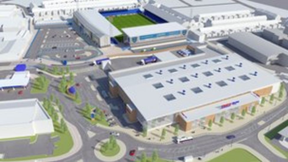 Portsmouth FC Fratton Park Tesco plans unveiled - BBC News