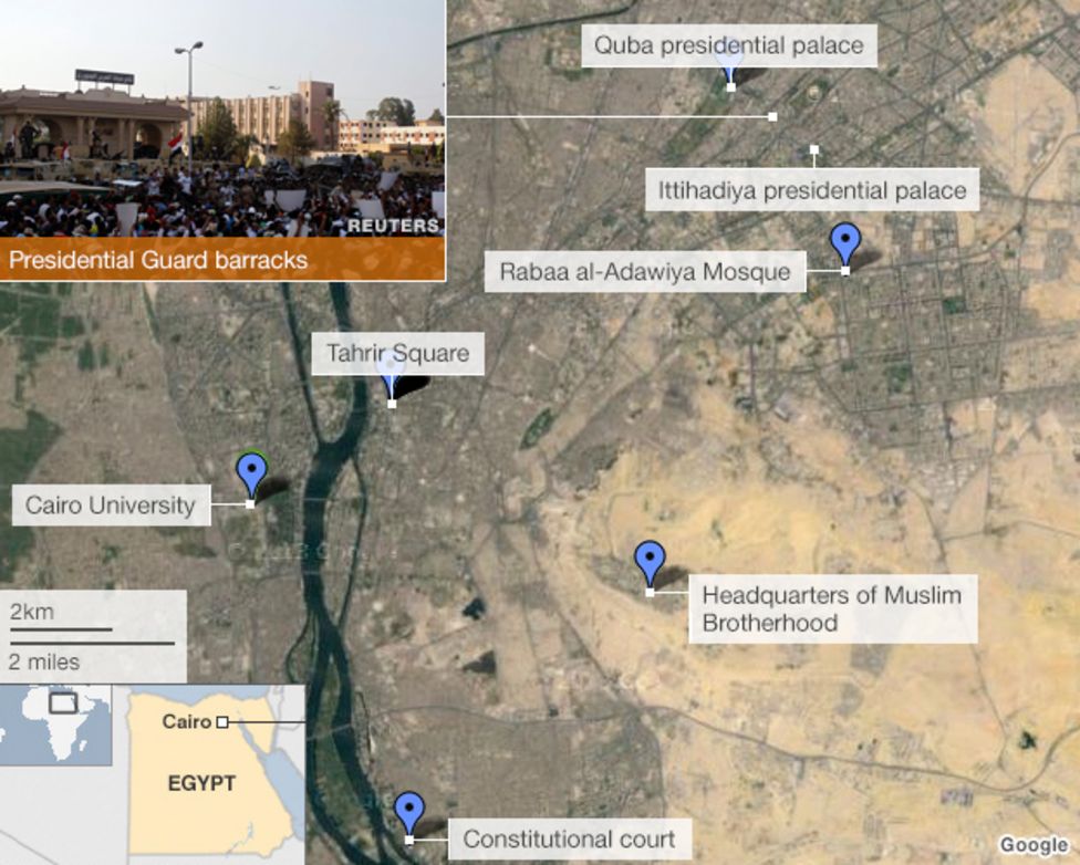Egypt pro-Morsi and pro-army rallies held in Cairo - BBC News