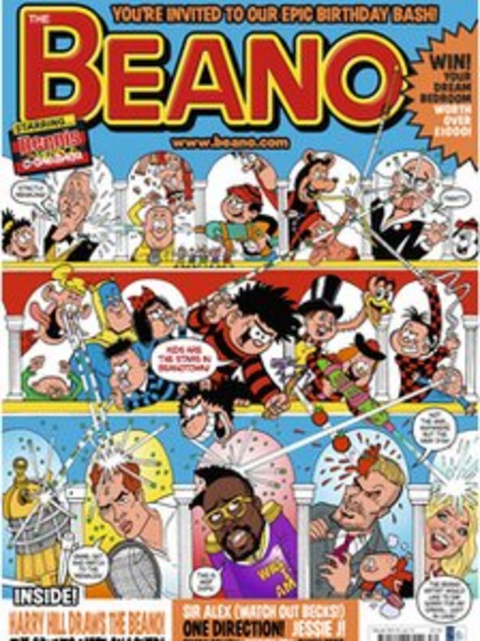 David Beckham and Sir Alex Ferguson team up in Beano comic strip - BBC News