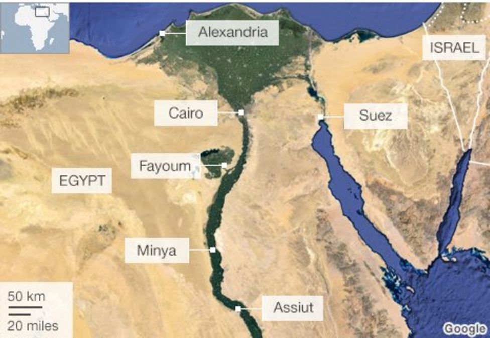 Mapping Egypt's flashpoints after Cairo camps stormed - BBC News