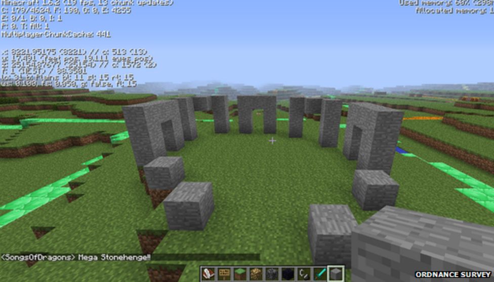 Minecraft game adds Ordnance Survey GB terrain data - BBC News