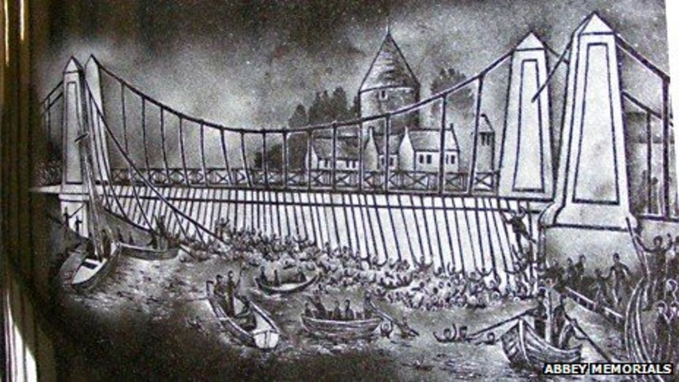 Great Yarmouth suspension bridge disaster memorial unveiled - BBC News