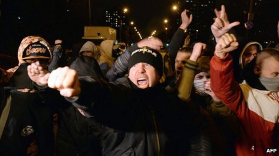 Moscow riots after 'murder by migrant' - BBC News