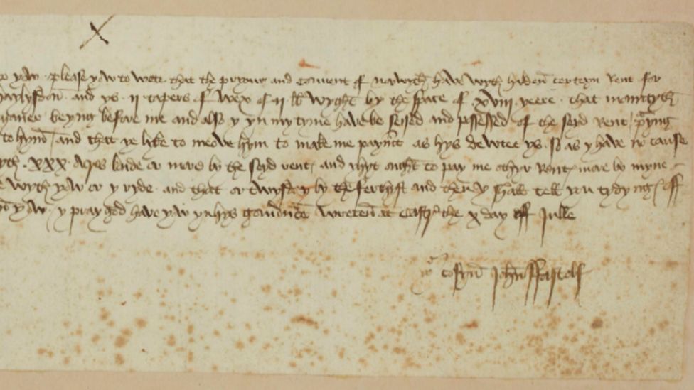 Paston family medieval letter on show to public for first time - BBC News