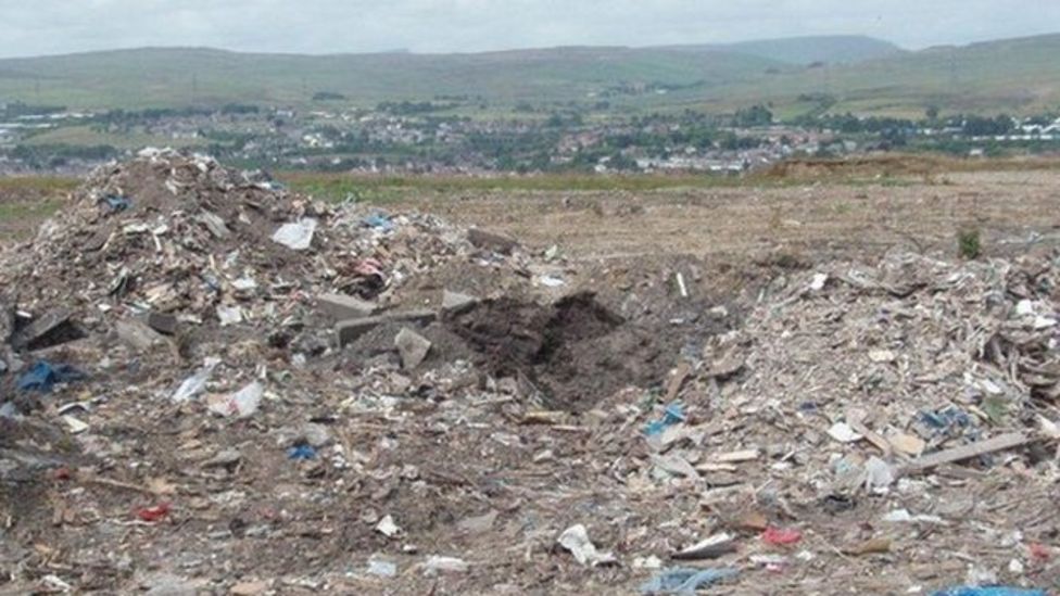 South Cornelly 'rubbish hills' landowner is jailed - BBC News