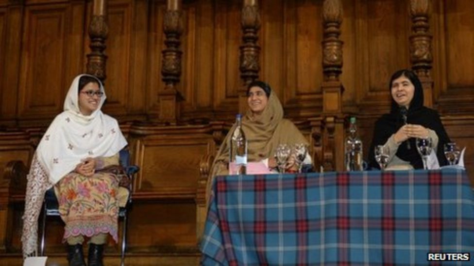 Malala Yousafzai reunited with friends injured in shooting attack - BBC ...