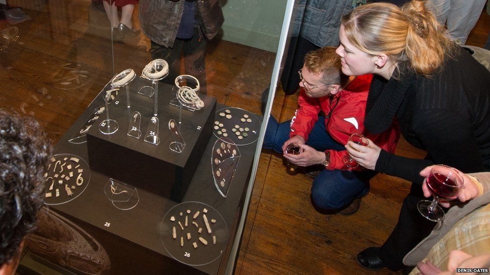 In pictures: Silverdale Viking treasure hoard on show - BBC News
