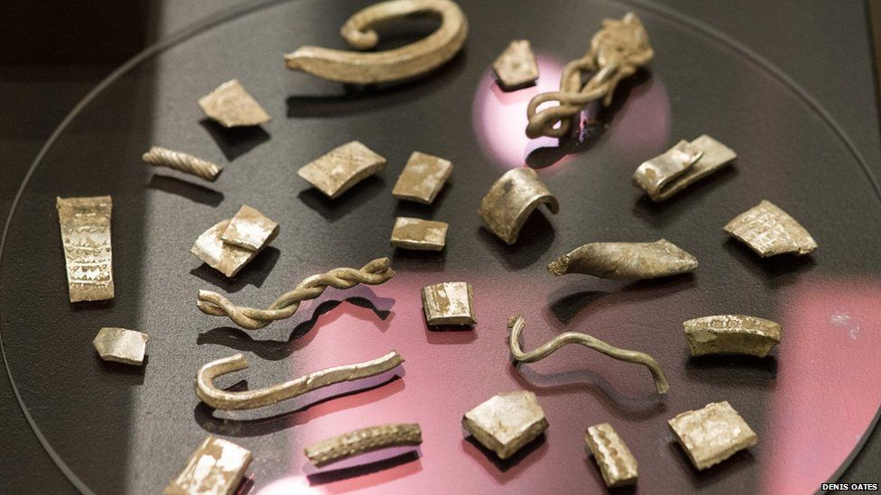 In pictures: Silverdale Viking treasure hoard on show - BBC News