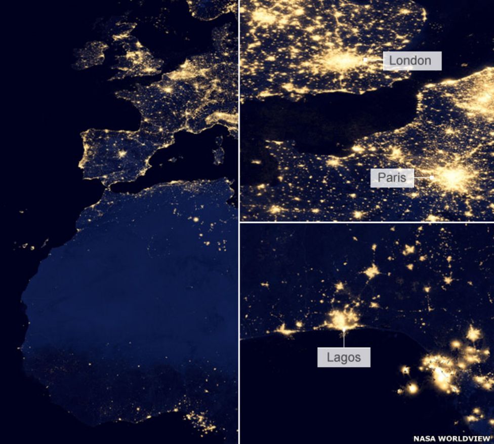 Fighting fear by lighting Lagos's streets - BBC News