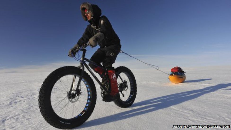 An Antarctic bike ride to the South Pole - BBC News