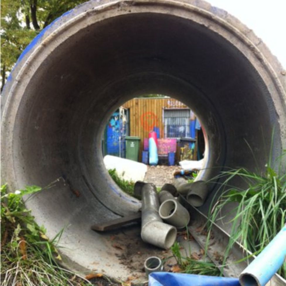 'Junk' playground The Land, Wrexham inspires US guests - BBC News