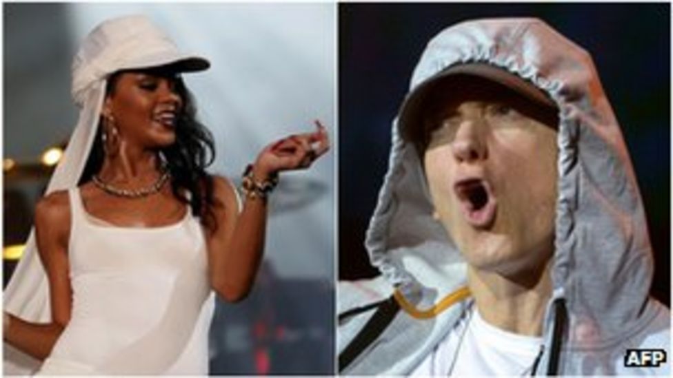 Rihanna makes chart history with Eminem hit - BBC News