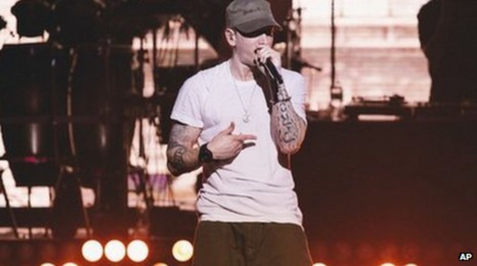 Eminem says he's thankful to survive an addiction - BBC News