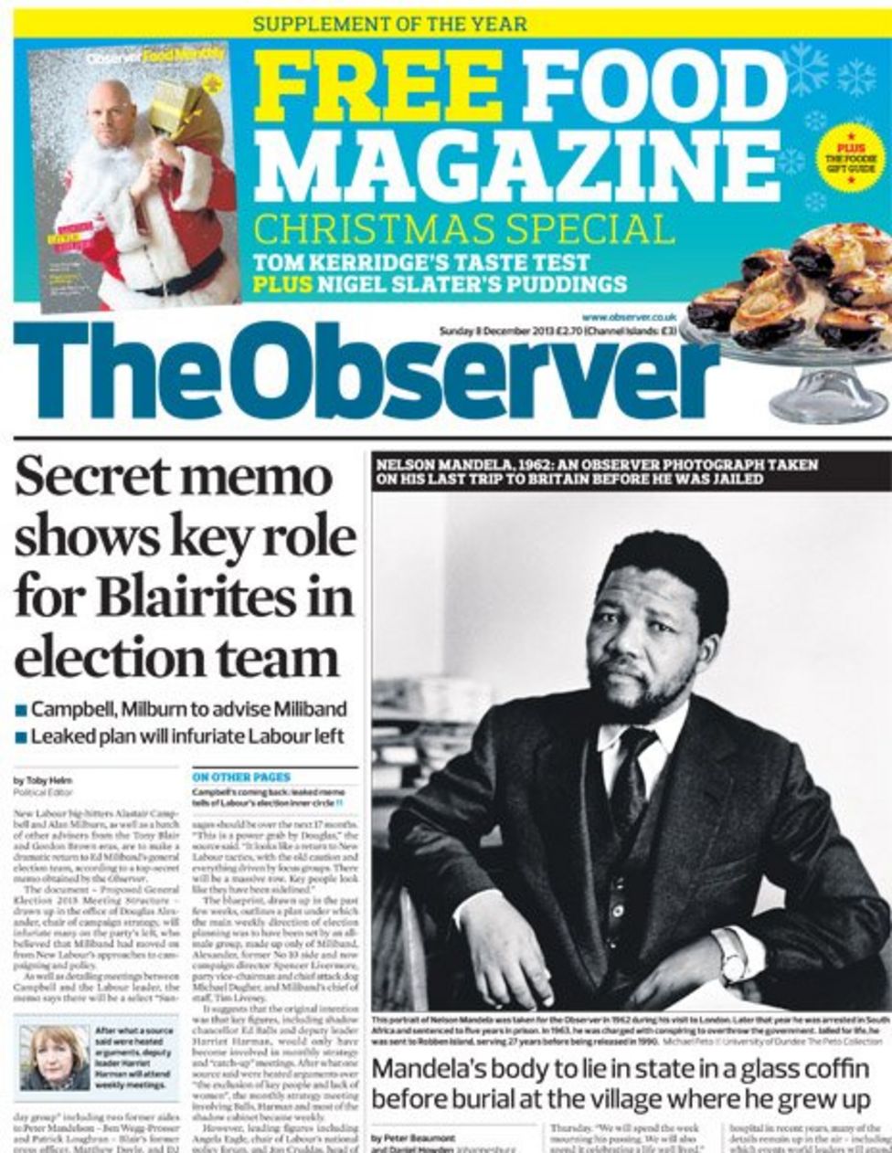 Front pages: New Labour 'return' among politics stories - BBC News