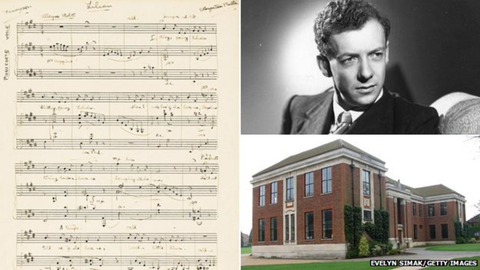 Benjamin Britten manuscript returns to Gresham's School - BBC News