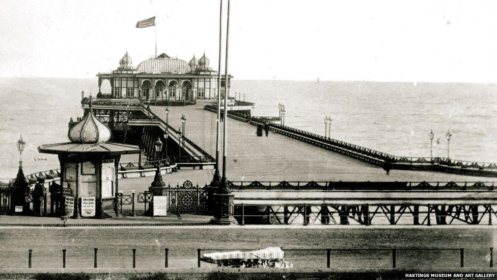 In pictures: First phase of Hastings Pier restoration - BBC News