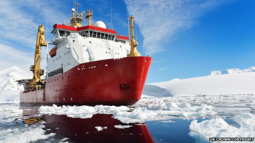 Christmas comes early for Royal Navy ship HMS Protector - BBC News