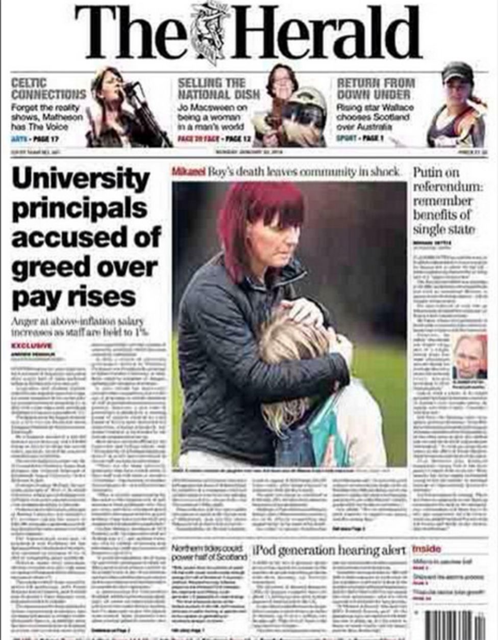 The front pages of Scotland's newspapers - BBC News