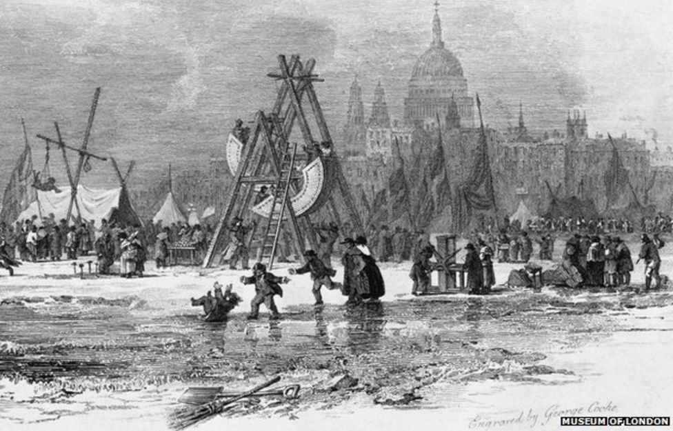 Frost fair: When an elephant walked on the frozen River Thames - BBC News