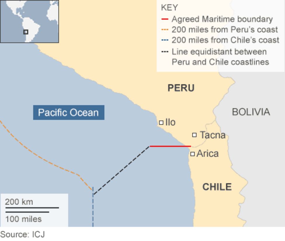 Peru-Chile border defined by UN court at The Hague - BBC News