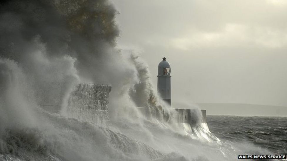 Wales weather: Storms and gales batter southern part of country - BBC News