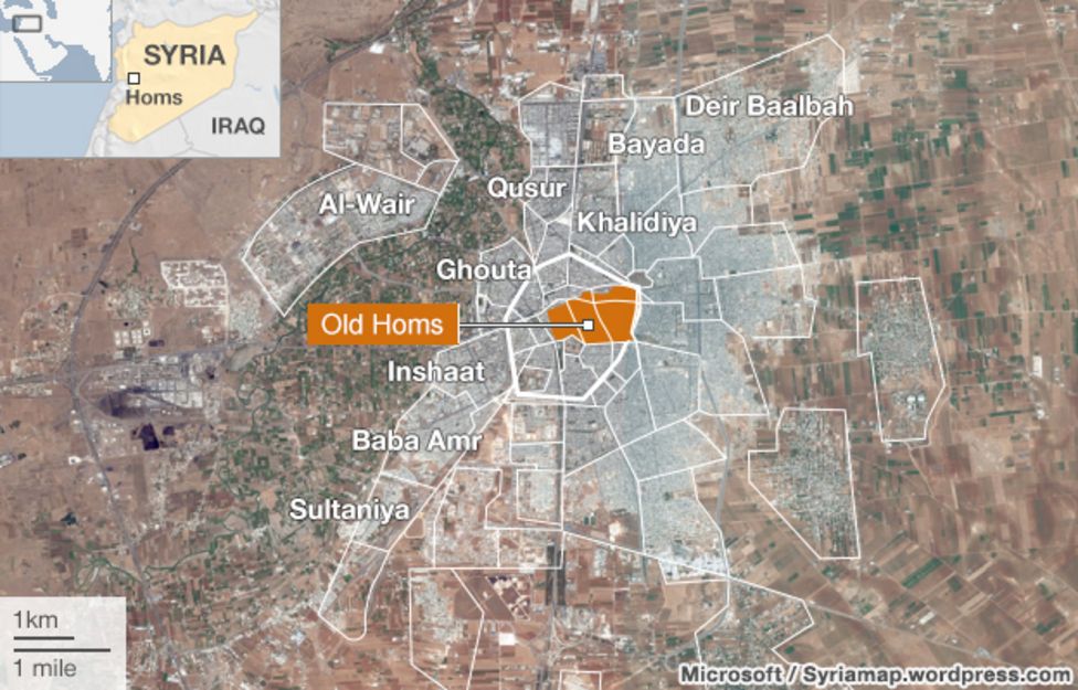 Syria conflict: Aid and evacuations continue in Homs - BBC News