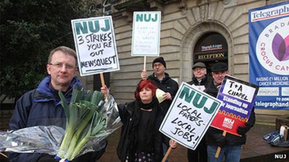 Bradford, York and Darlington newspaper staff strike - BBC News