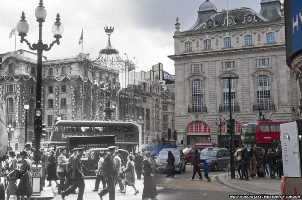 In pictures: London now and then - BBC News